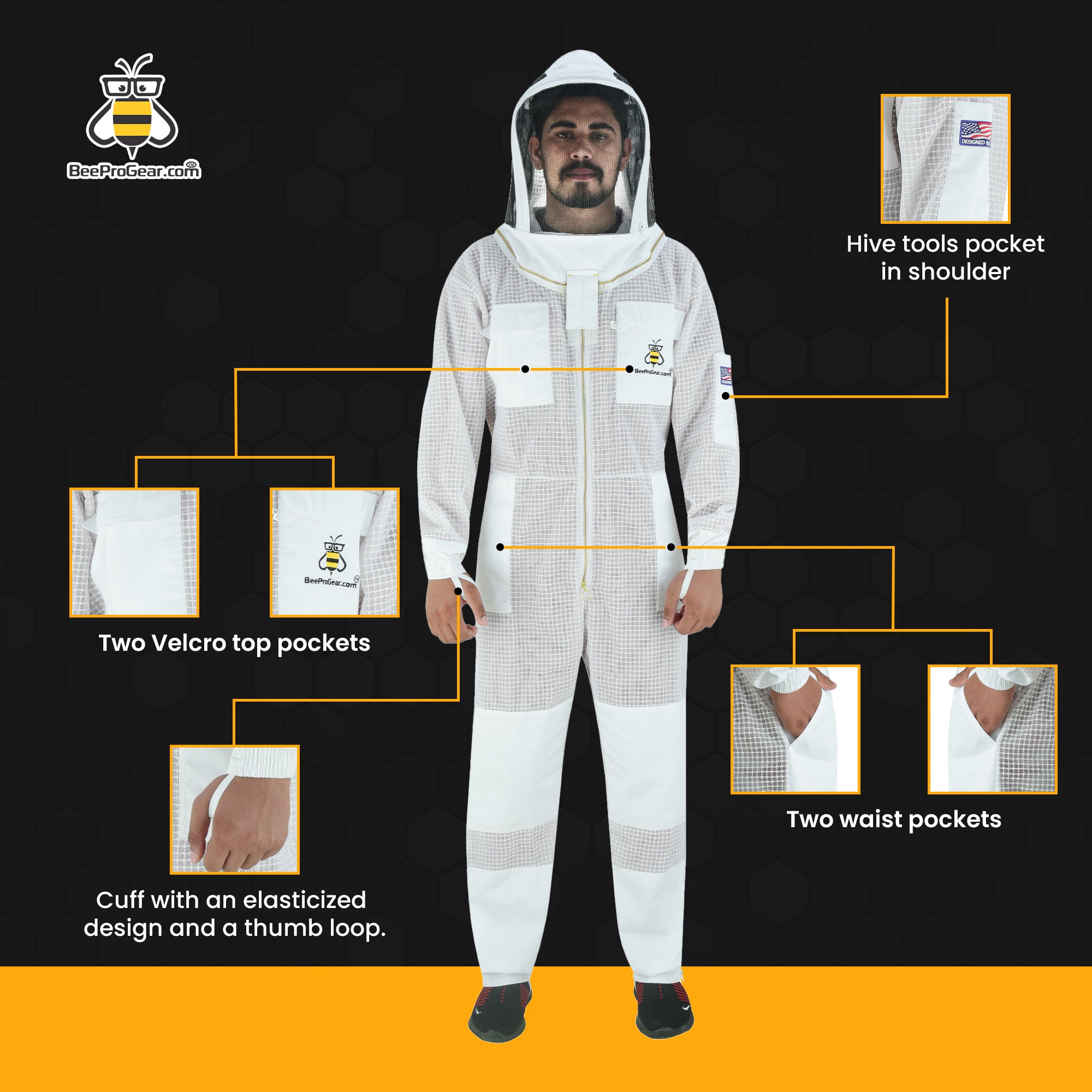 3-Layer Ultra Ventilated Beekeeping Suit with Fencing Veil | Ultimate ...